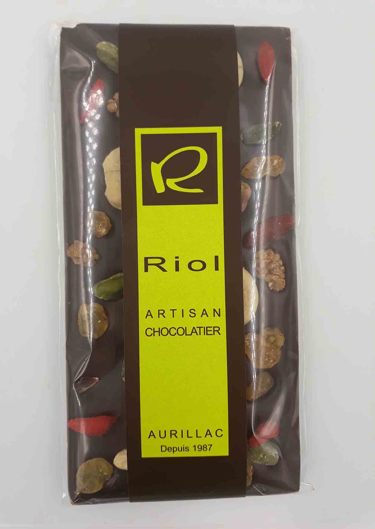 Tablette de chocolat noir 61% de cacao min + mélange tibétain - 100 g ...