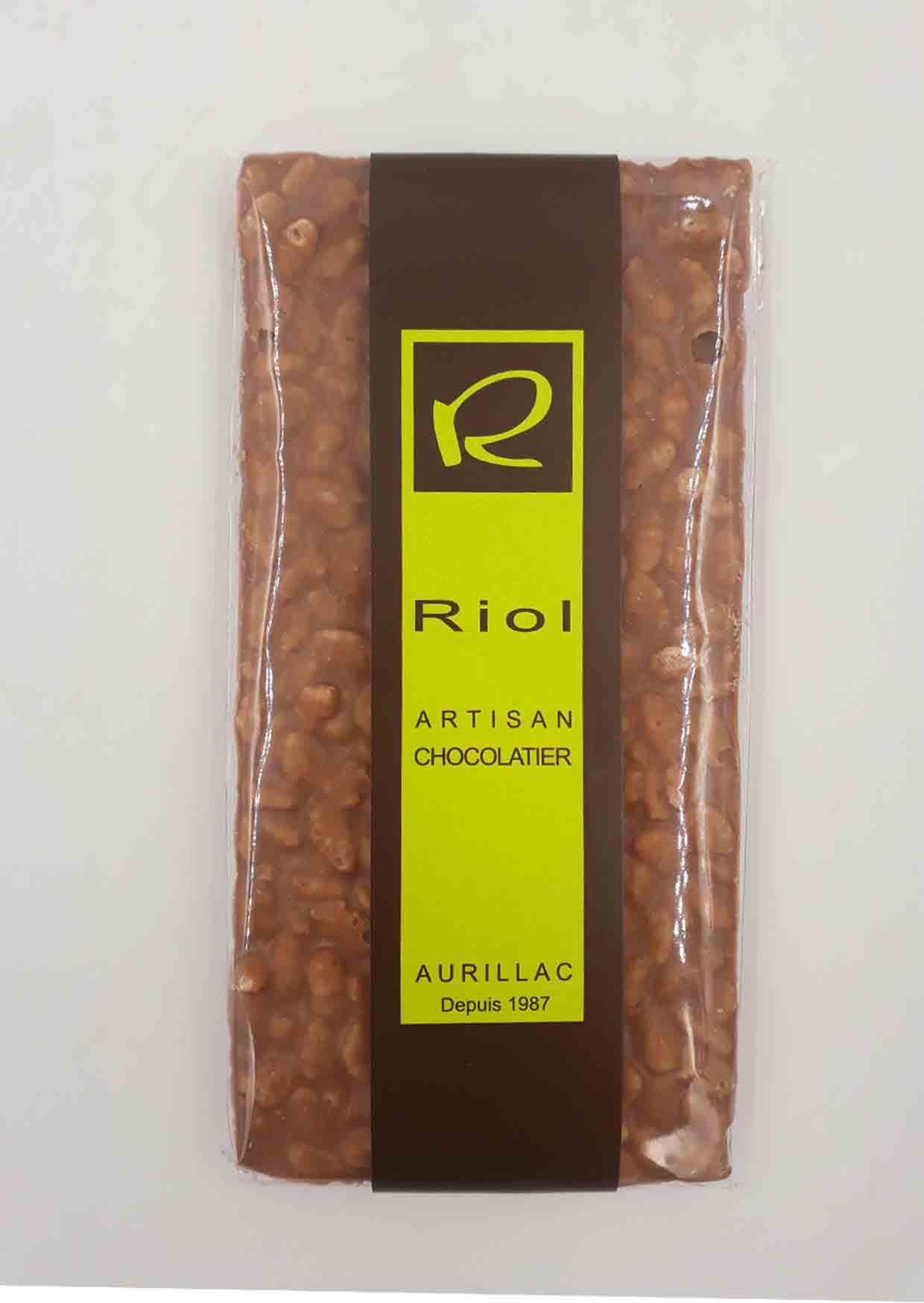 Tablette de chocolat lait 33% de cacao min TANARIVA + riz soufflé - 100 ...